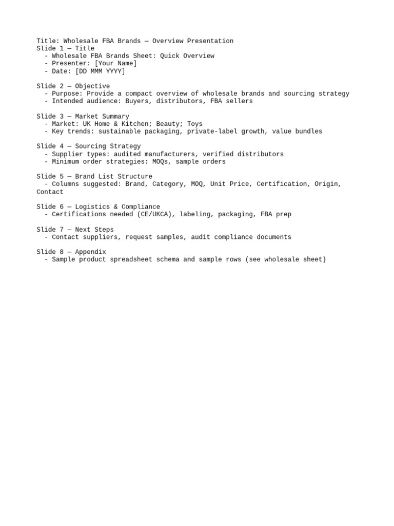 01 Presentation Outline For Scribe Upload | PDF