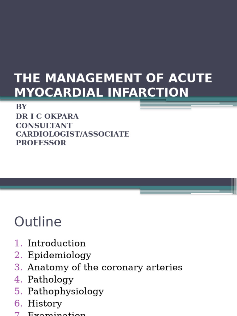The Management of Acute Myocardial Infarction | PDF | Myocardial ...