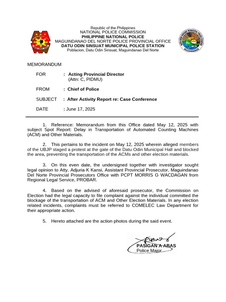 After Activity Report Re Case Conference | PDF