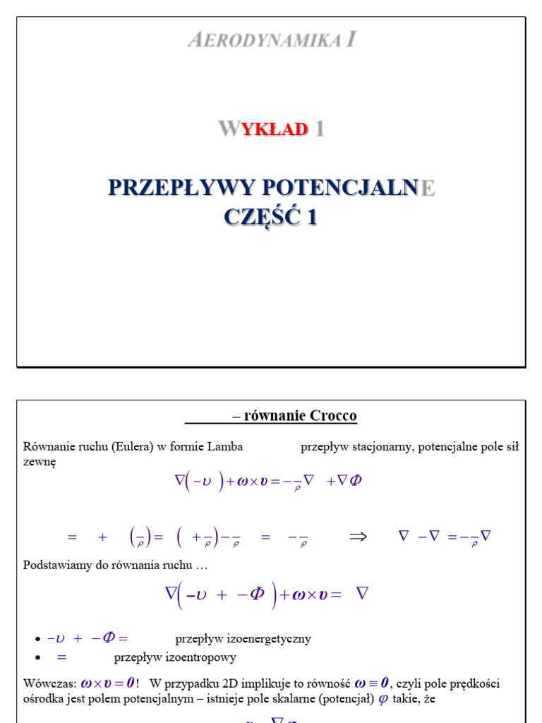 Aerodynamika W01 | PDF