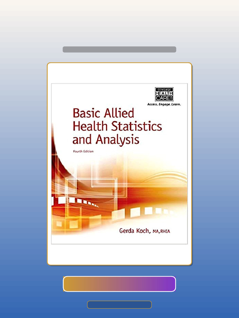 Answers For Basic Allied Health Statistics and Analysis 4th Edition by ...