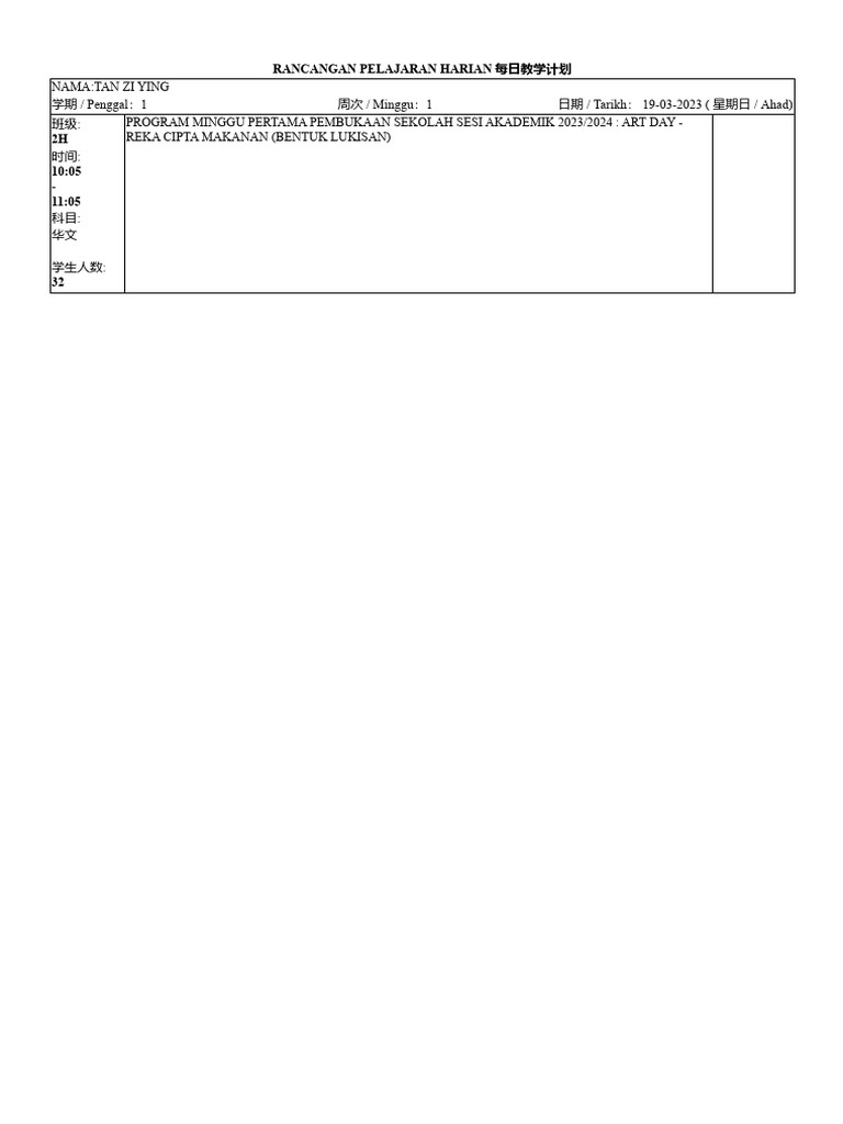 RPH M1 Tzy Mar 2023 | PDF