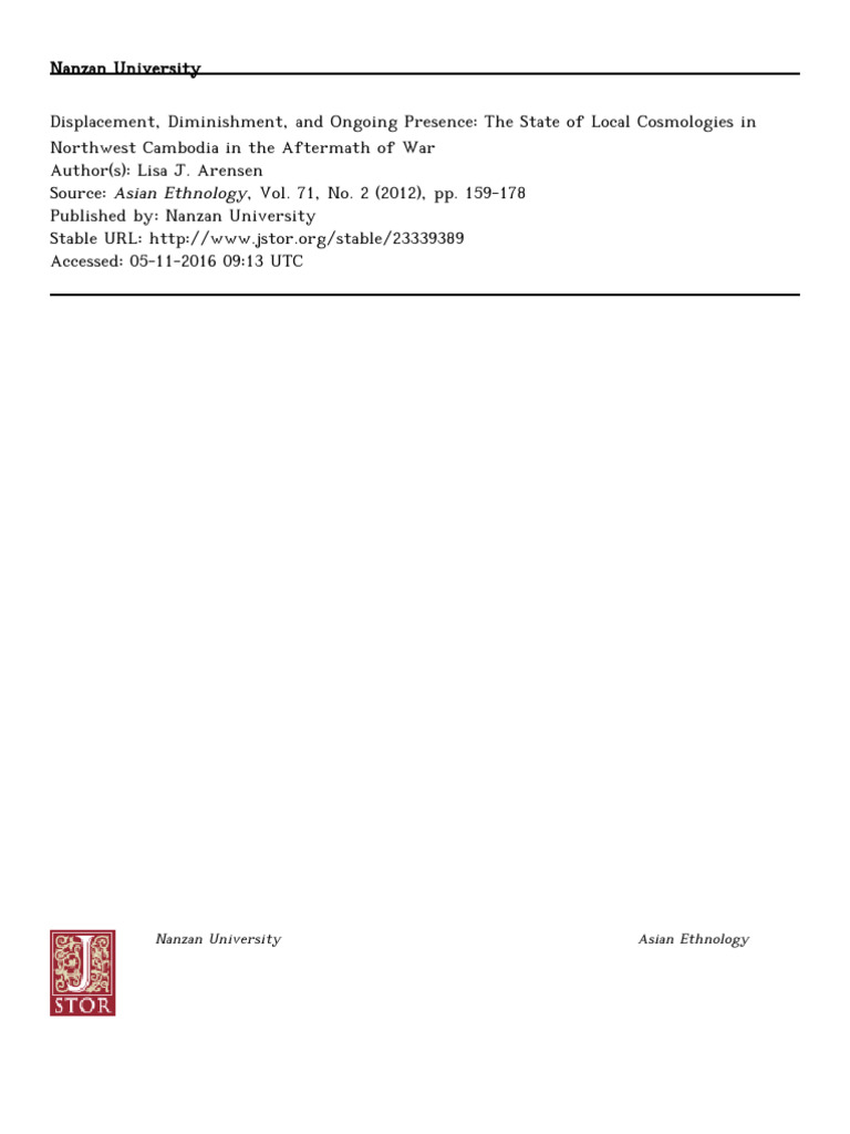 Displacement Diminishment and Ongoing Presence - The State of Local ...