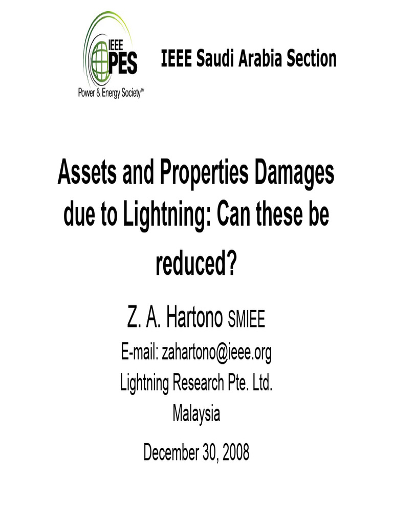 IEEE SA Presentation - 2008 | PDF | Lightning | Electrical Engineering