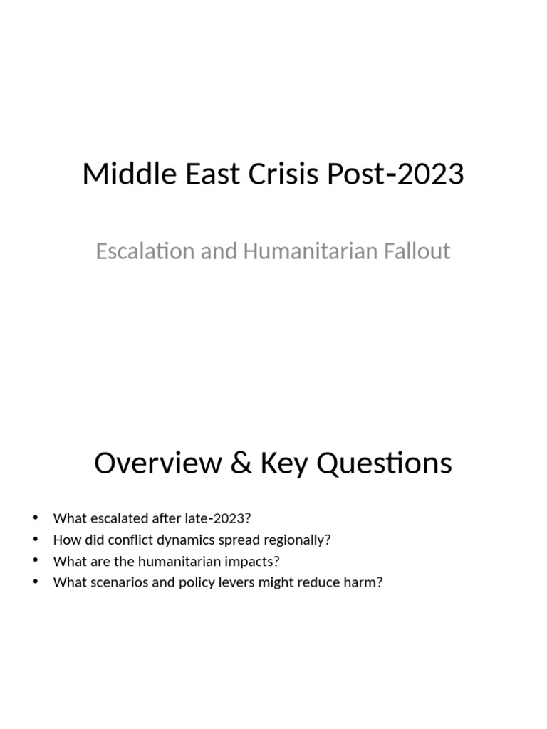 Middle East Crisis Post 2023 | PDF | Gaza Strip | Houthis