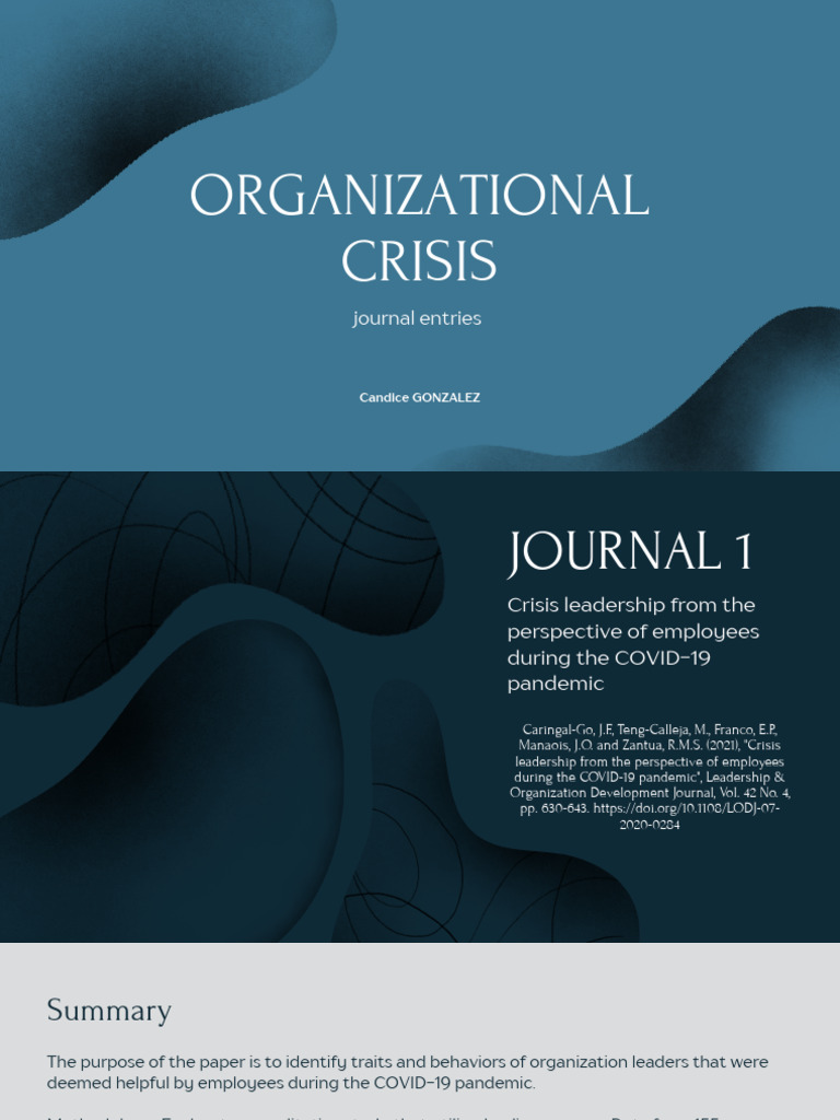 Gonzalez - Journal Entries (1) - CNAG | PDF | Leadership | Change Management