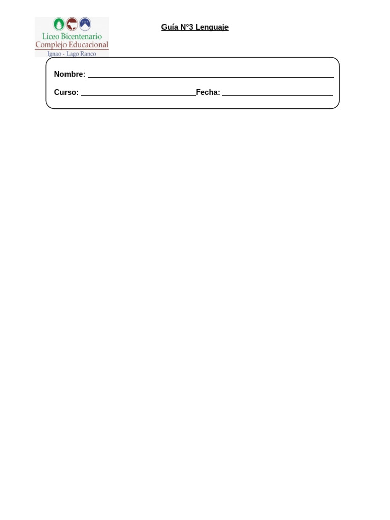 Prueba de Lenguaje 2 Basico | PDF