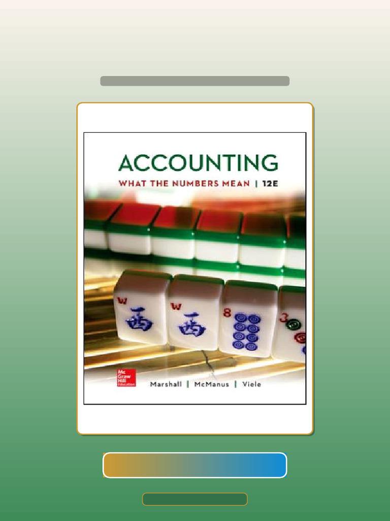 Answers for Accounting What the Numbers Mean 12th Edition David ...