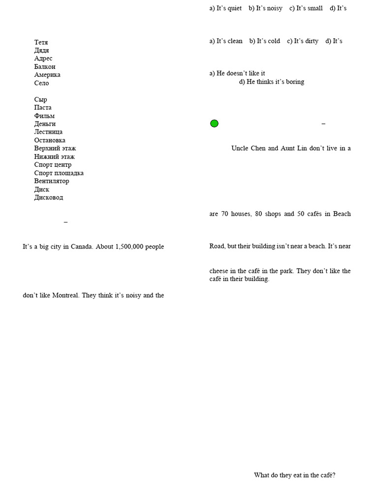 7th Grade English Control Test | PDF | Cuisine | Foods
