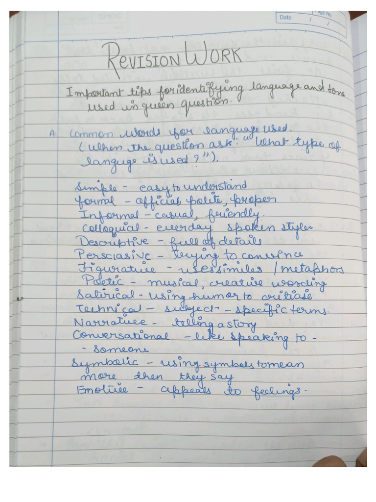 English Literature Revision Work | PDF