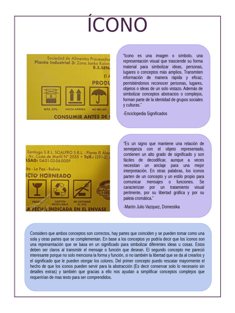 Definición y Función de los Íconos | PDF | Concepto | Comunicación