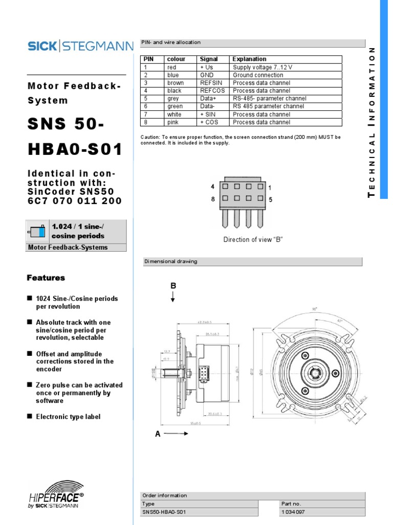 Ti Sns50-Hba0-S01 1034097 | PDF | Signal (Electrical Engineering ...