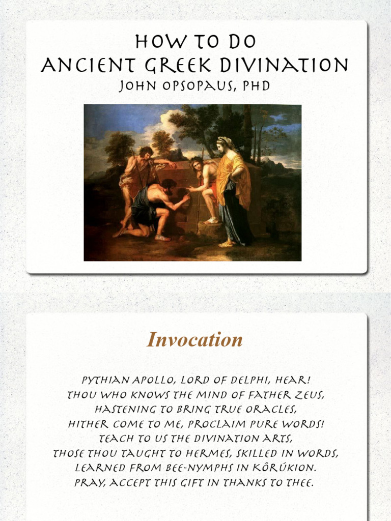 Ancient Greek Divination Techniques | PDF | Apollo | Divination