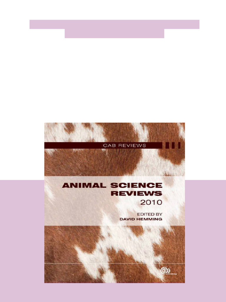 1698animal Science Reviews 2010 1st Edition David Hemming Available Any ...