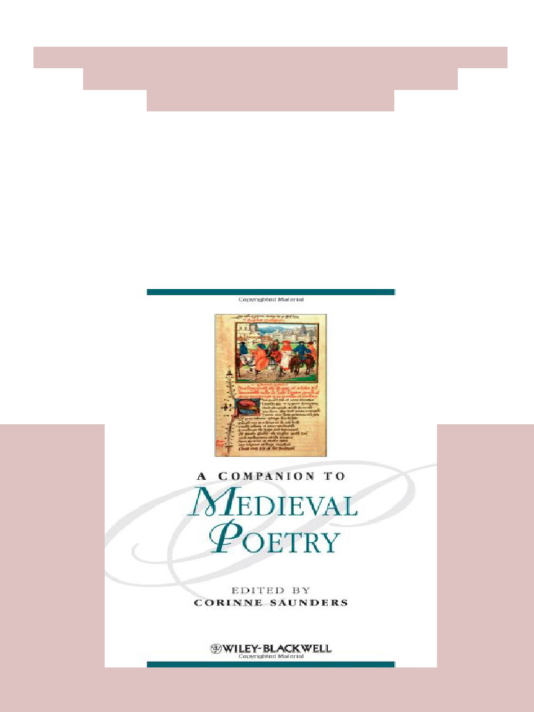 A Companion To Medieval Poetry Blackwell Companions To Literature and ...