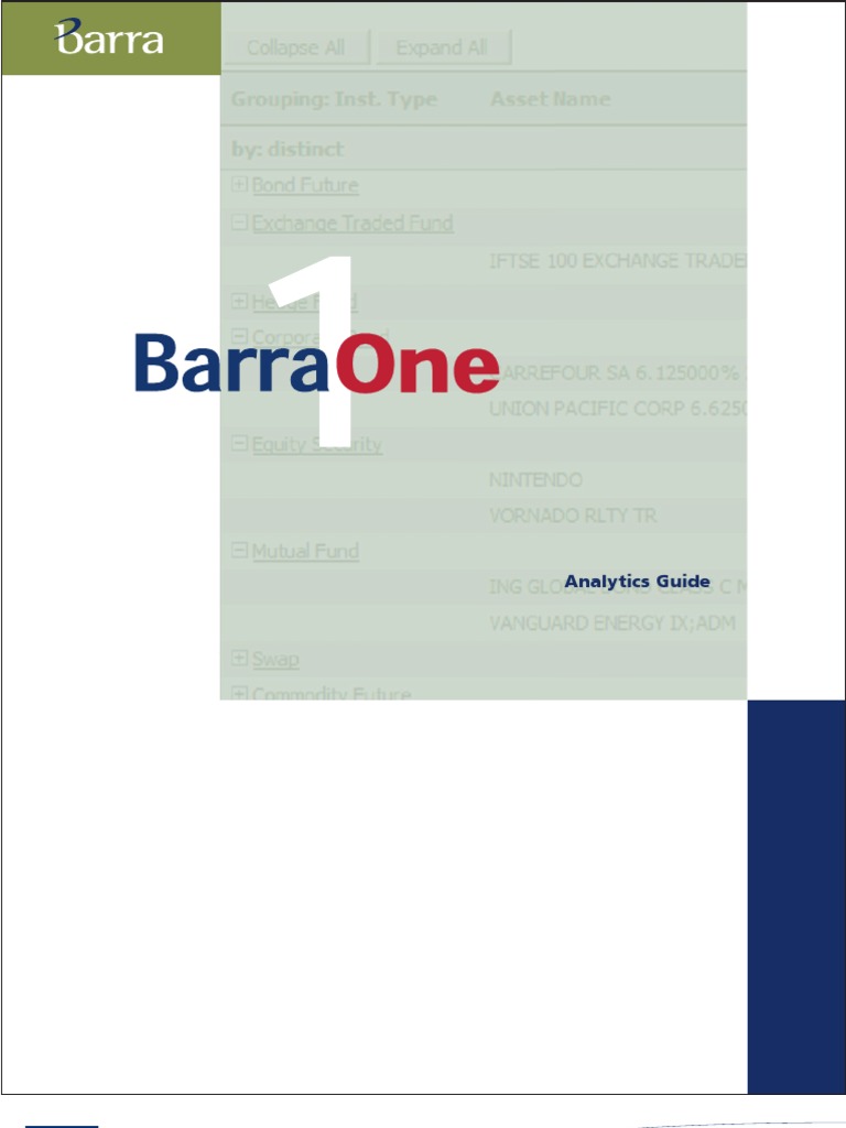 BarraOne Analytics Guide | PDF | Bond Duration | Value At Risk