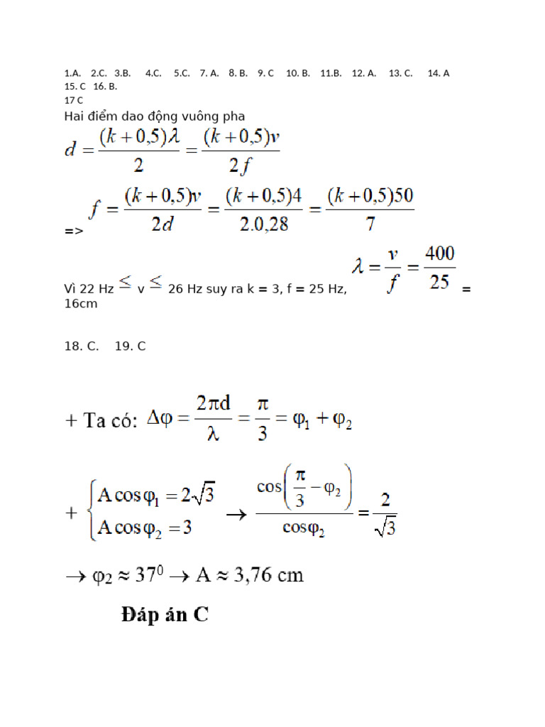 Hai điểm dao động vuông pha | PDF