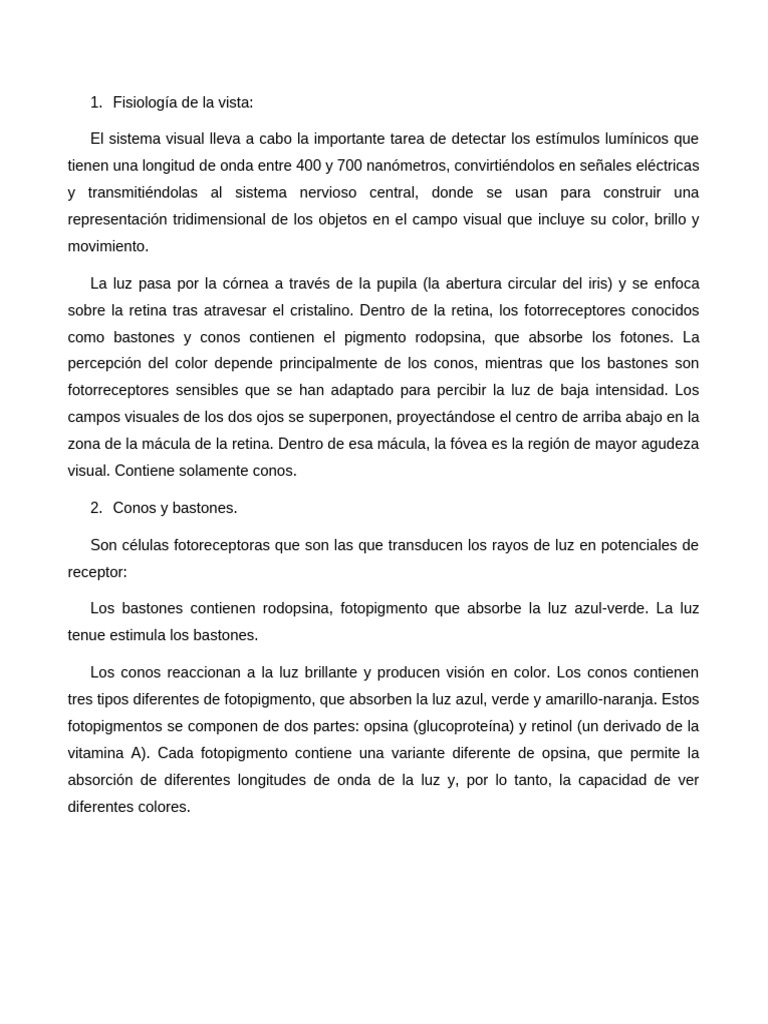 Unidad 3 Act 2 Los Sentidos | PDF | Percepción visual | Retina