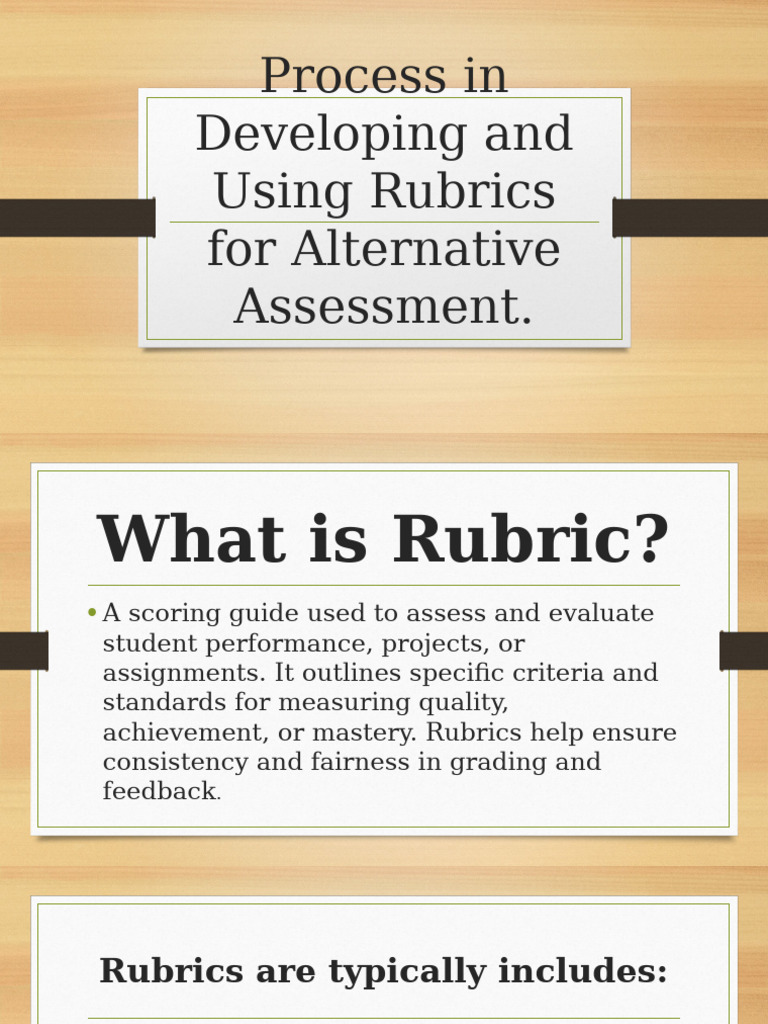 Rubrics Report | PDF