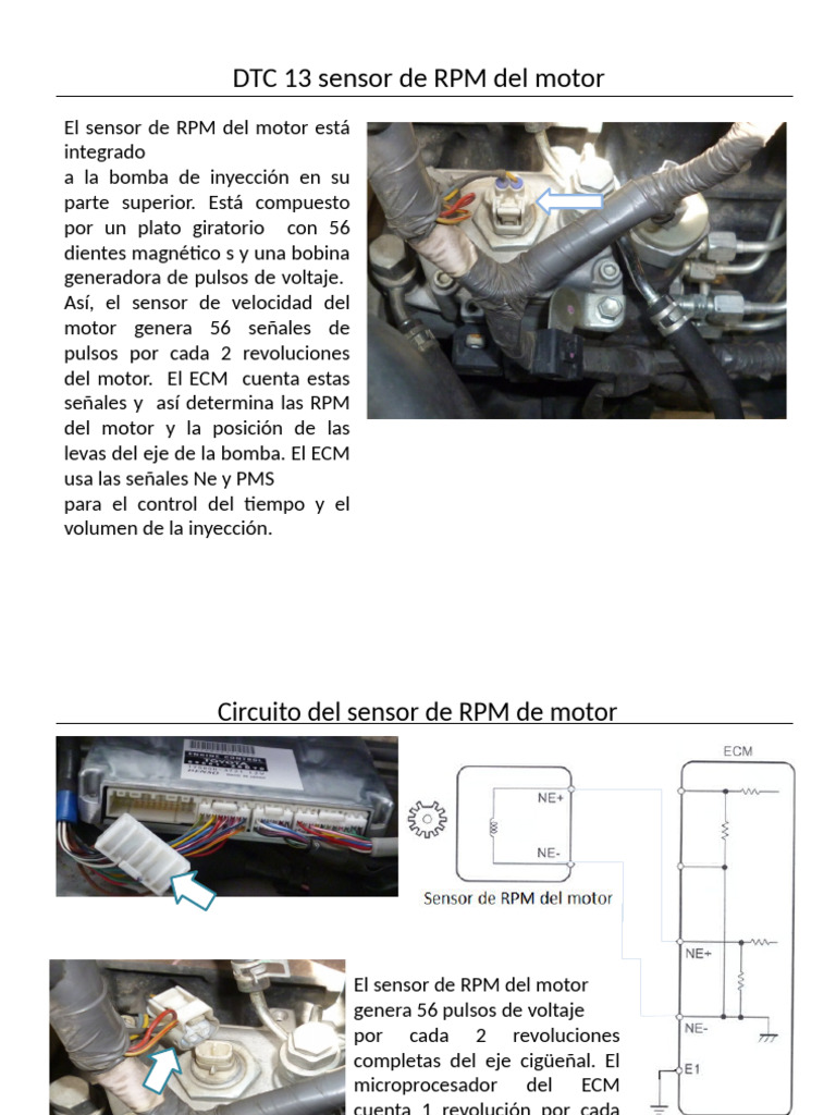 DTC 13 Sensor de RPM Del Motor | PDF | Resistor | Conector eléctrico