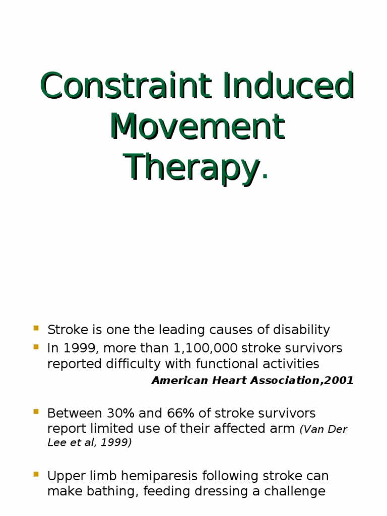 Constraint Induced Manual Therapy | PDF | Synaptic Plasticity | Stroke