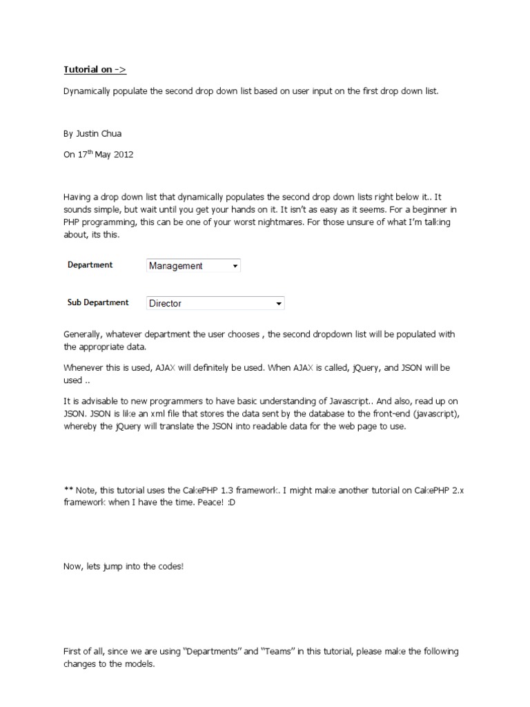 Dynamic Drop Down List Databind | PDF | Json | Array Data Structure