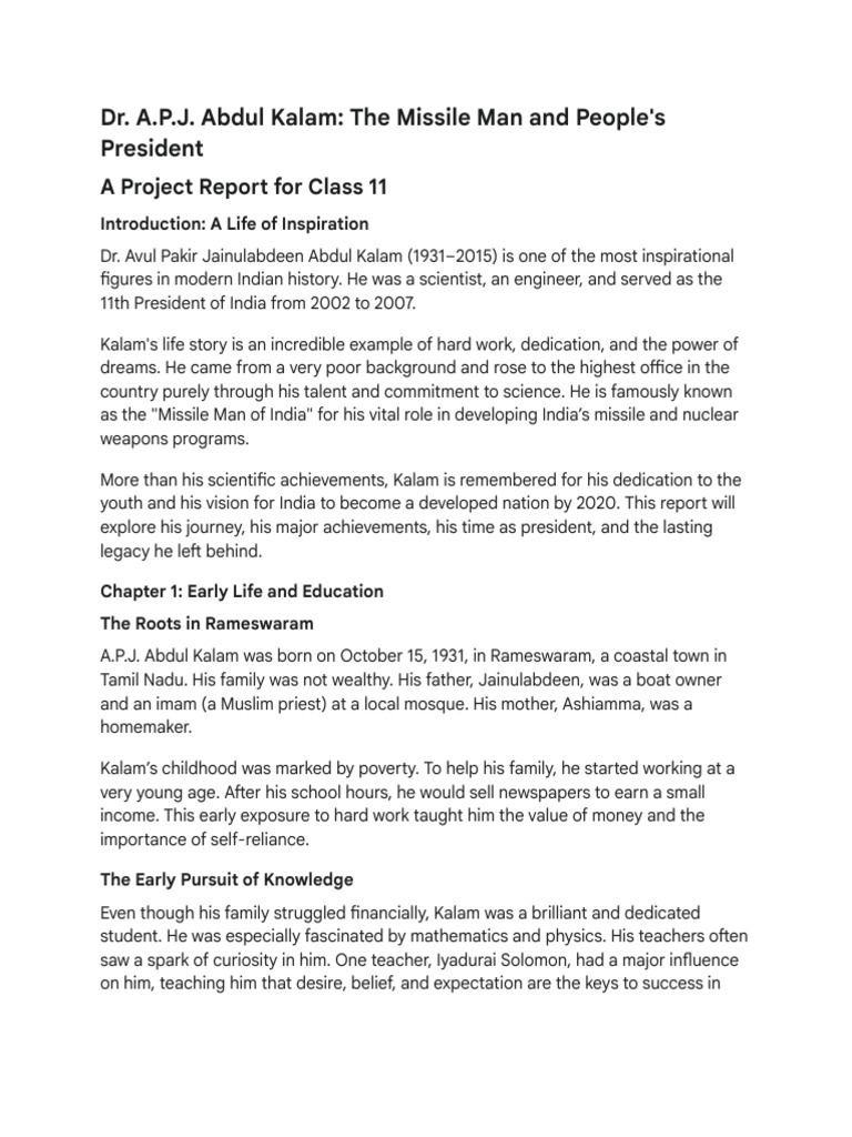 Write 10 Page On Any Famous Person For Class 11 P... | PDF