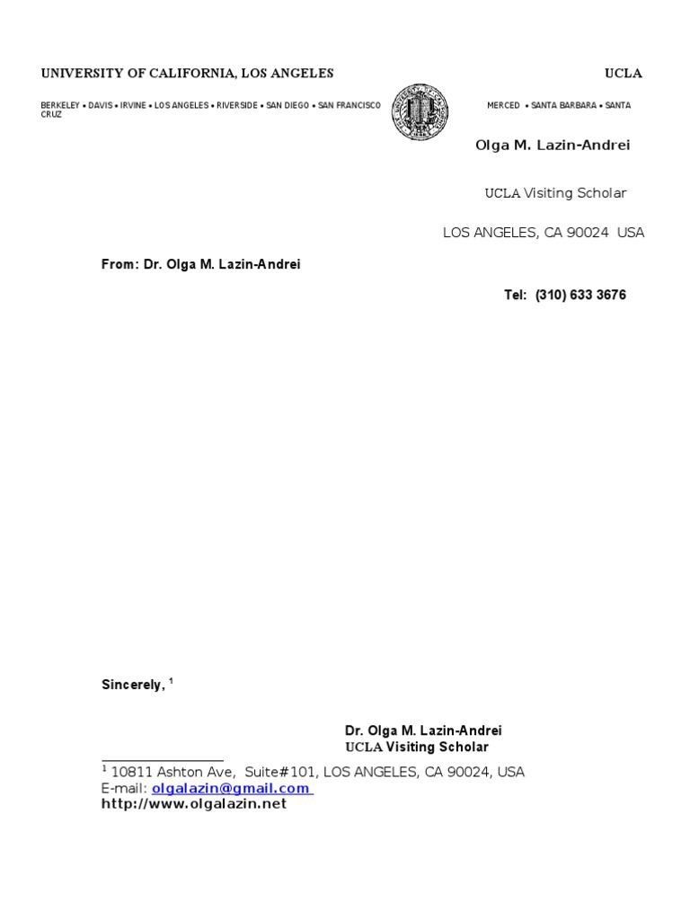 UCLA Letterhead DR LAZIN | PDF