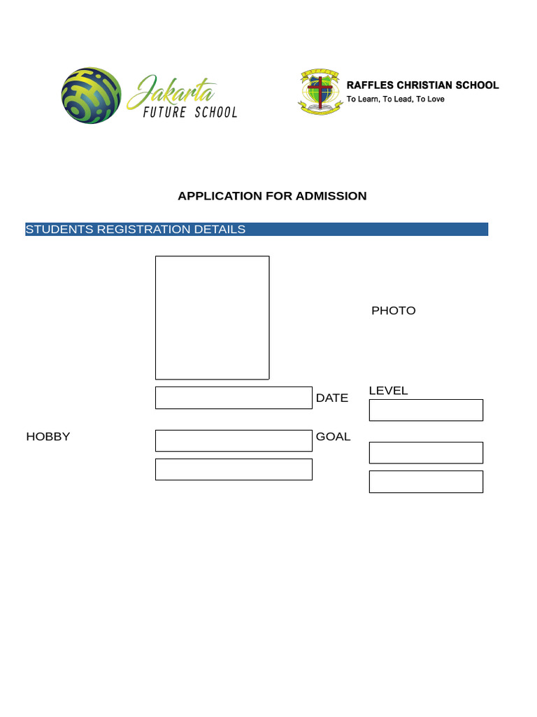 Jfs Admission Form General - New | PDF