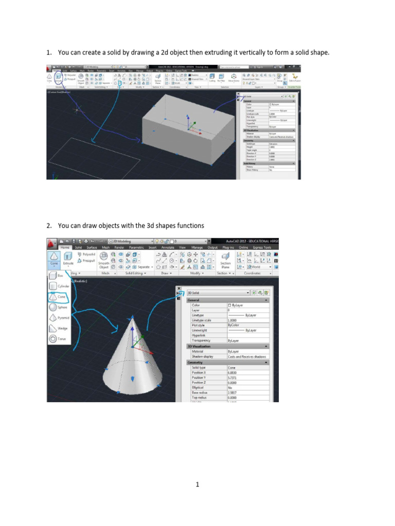 Exploding 3D Faces in AutoCAD | PDF