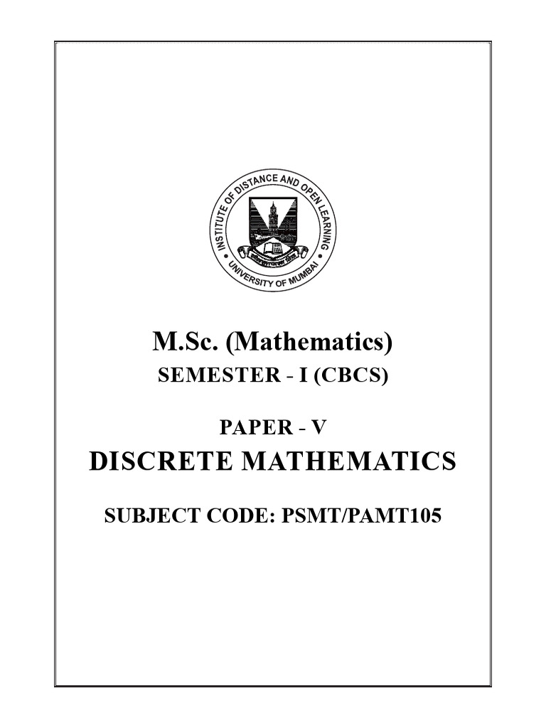 Discrete Mathematics Syllabus M.Sc. | PDF | Recurrence Relation ...