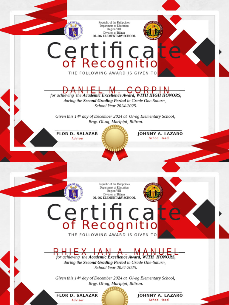 2nd Quarter Cert | PDF