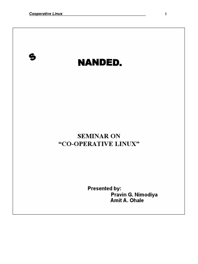 Cooperative Linux | PDF | Kernel (Operating System) | Operating System