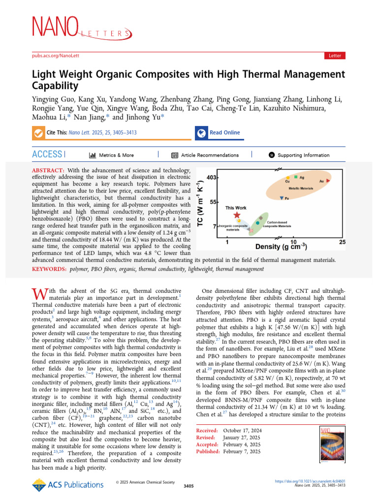 Lightweight High Thermal Conductivity Composites | PDF | Composite ...