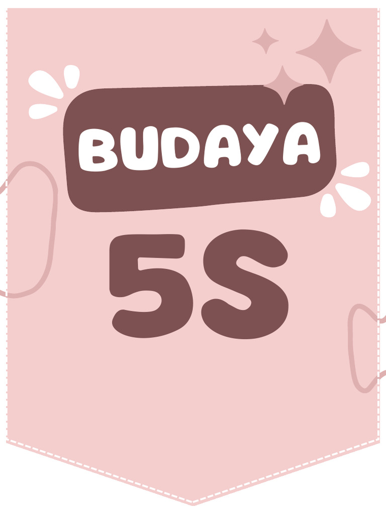 Budaya 5S Senyum Salam Sapa Sopan Santun Bendera Bunting Kelas Pink ...
