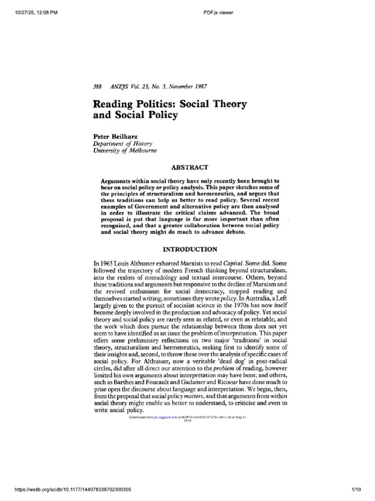 Reading Politics | PDF