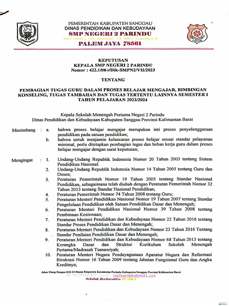 SK WAKUR-BENDAHARA - OPS Compressed Compressed | PDF