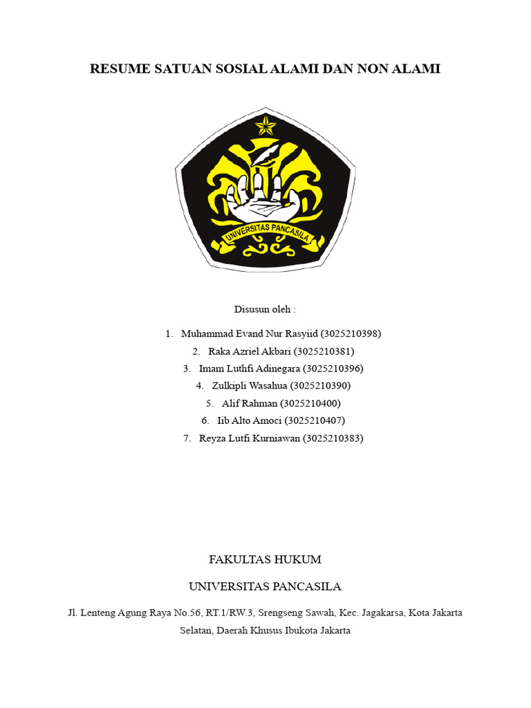 Satuan Sosial: Alami vs Non-Alami | PDF