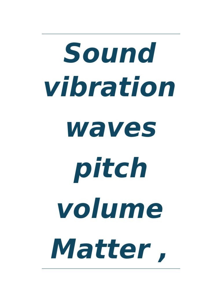 Science Sound Vocab. | PDF