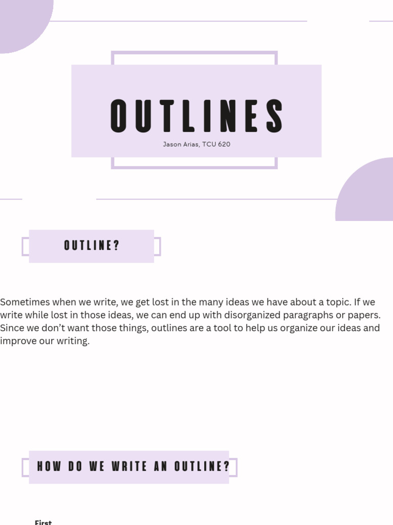 Outlines 1 | PDF