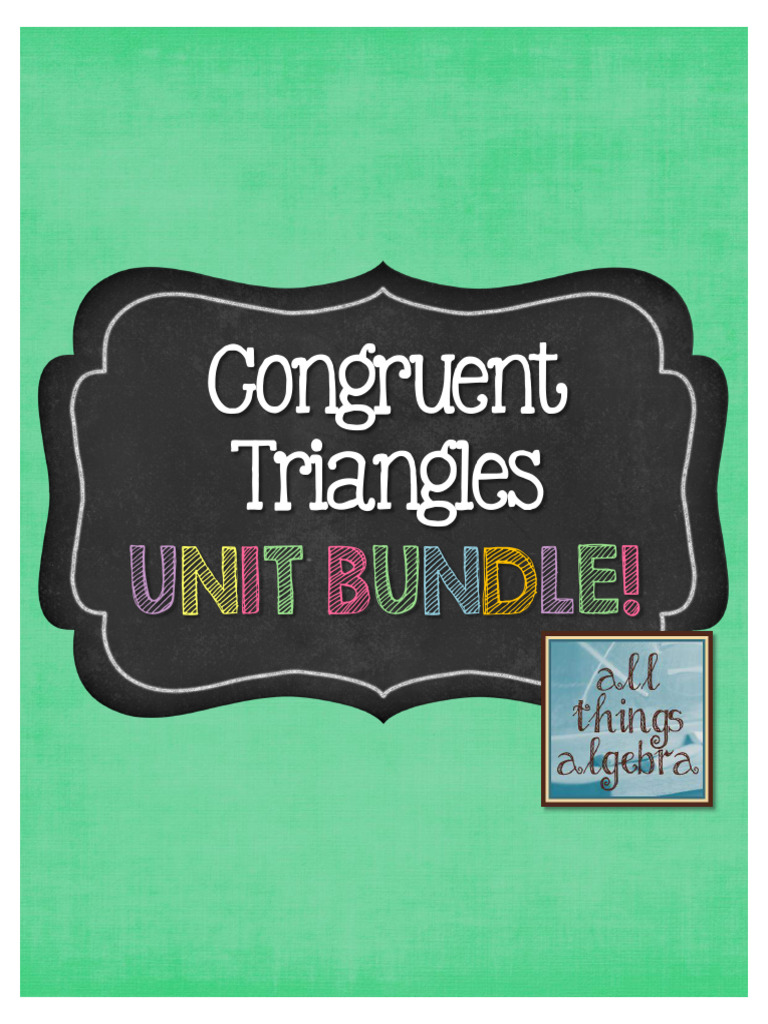 Congruent Triangles Supplemental Materials | PDF | Triangle | Euclidean Plane Geometry