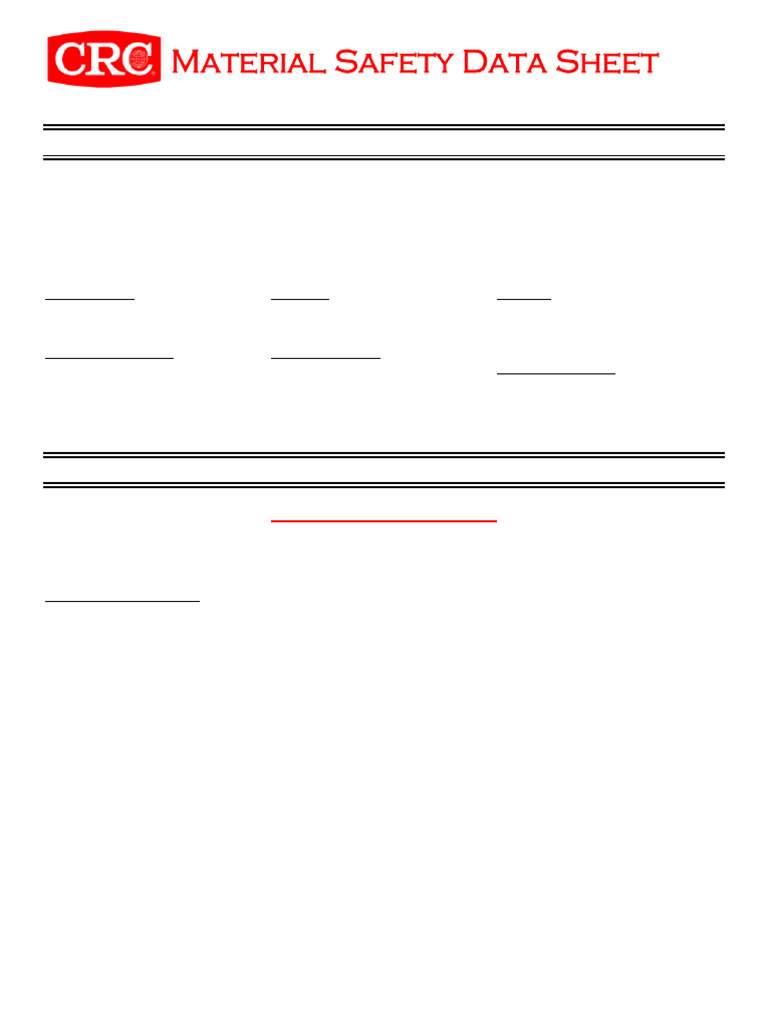MSDS Penetrating Oil CRC 03086 | PDF | Dangerous Goods | Superfund