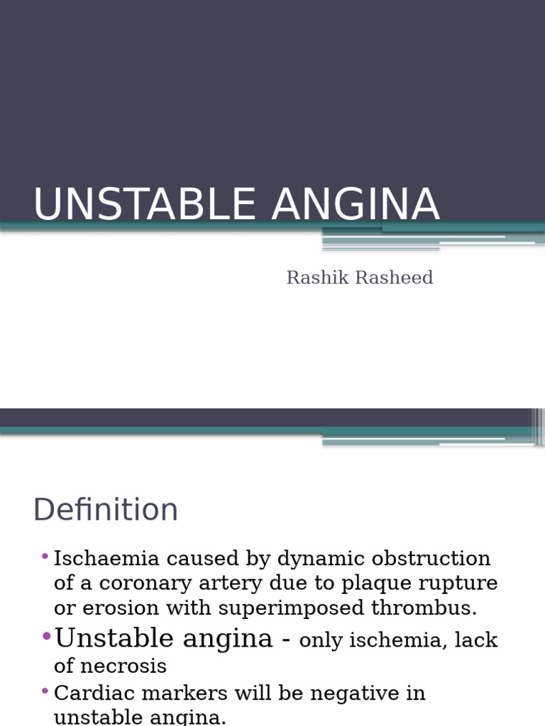 Unstable Angina | PDF