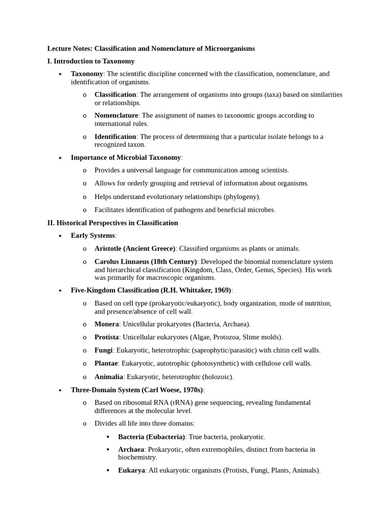 Microbial Classification and Nomenclature Guide | PDF | Staining | Gram ...