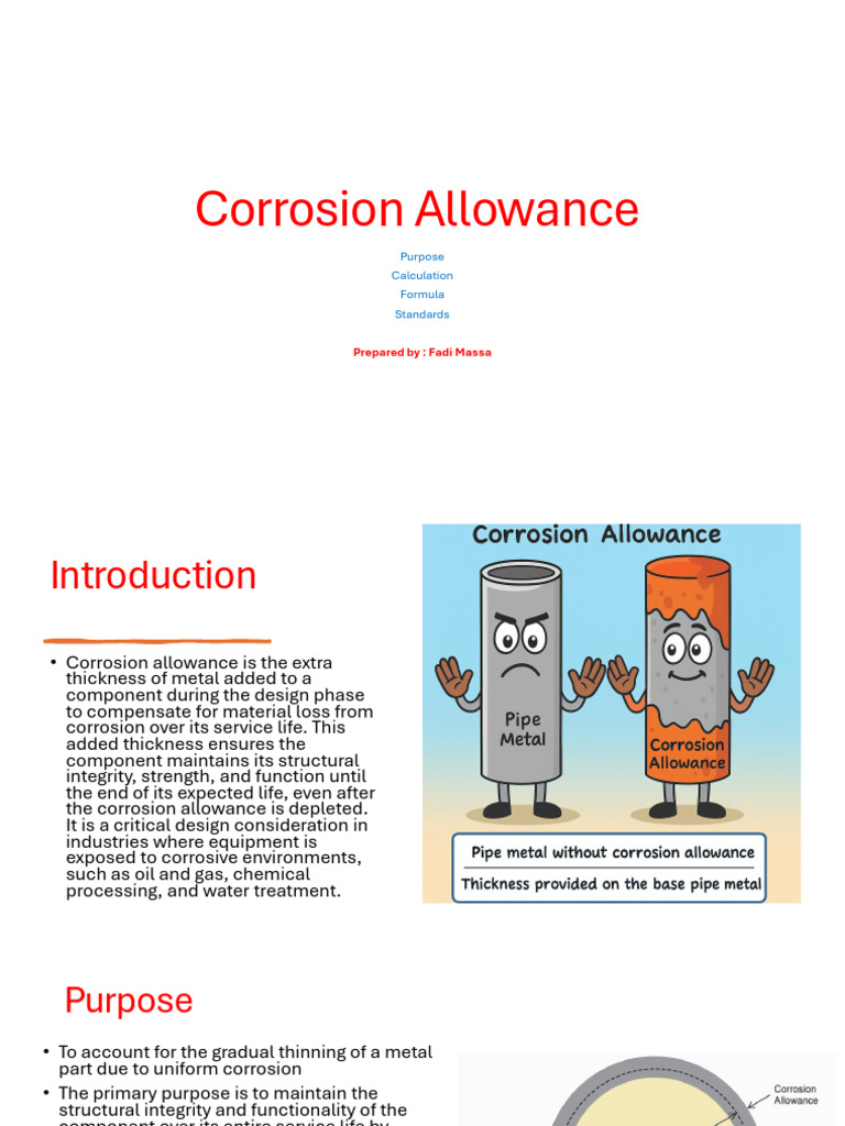 Corrosion Allowance | PDF | Corrosion | Steel