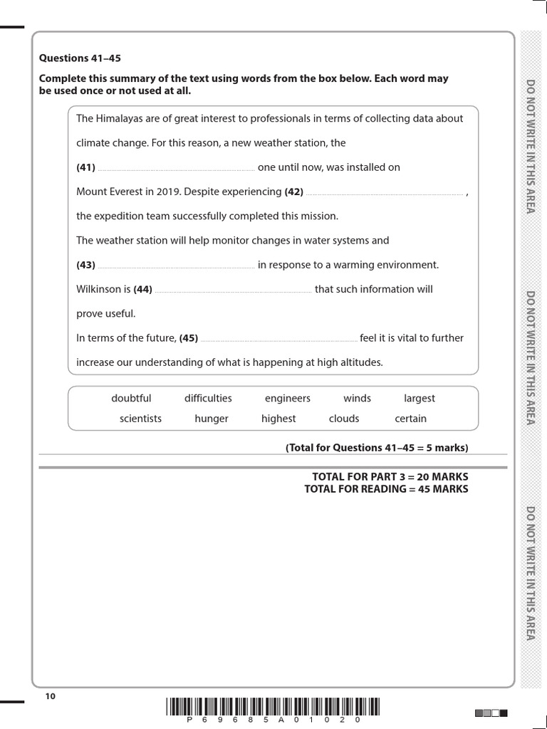 Pearson Edexcel IGCSE English As A Second Language Past Paper | PDF ...
