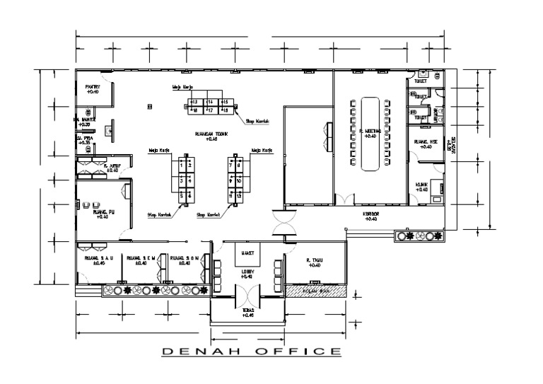 Denah Office (1.1) 12102019-Model | PDF