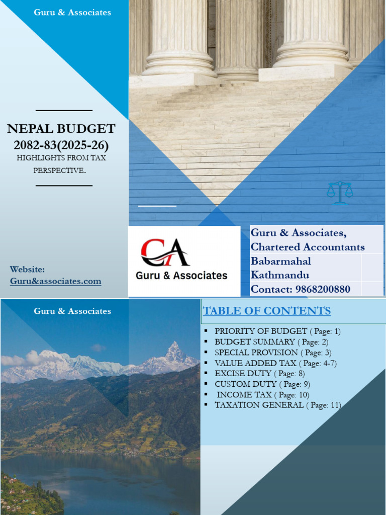 Nepal Budget 2082-83 Tax Highlights | PDF | Taxes | Value Added Tax