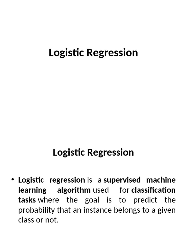 Logistic Regression | PDF