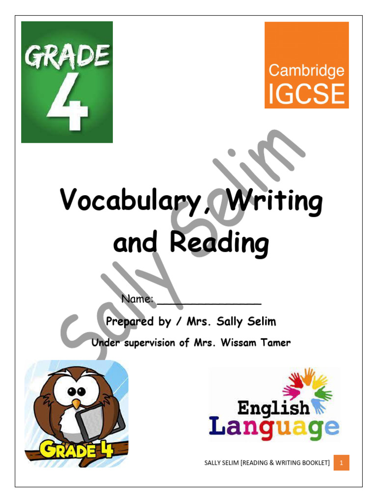 Vocabulary, Reading & Writing Booklet-1 | PDF | Honey Bee | Bees